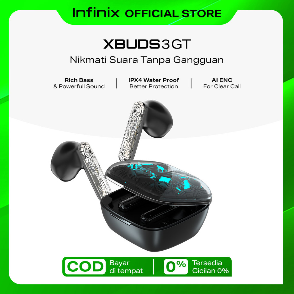 Jual Infinix TWS Xbuds GT 3 - XE 30 - RGB Light Effects | Shopee Indonesia