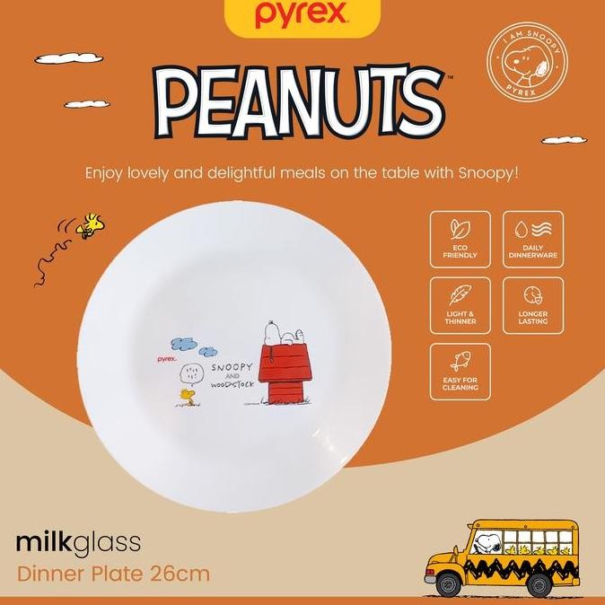 Jual Pyrex Snoopy Dinner Plate & Bowl / Piring dan Mangkok Makan TW ...