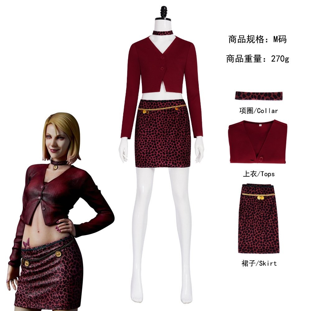 Jual Silent Hill Nurse Mary cos Clothing Halloween Horror Cosplay Maria ...