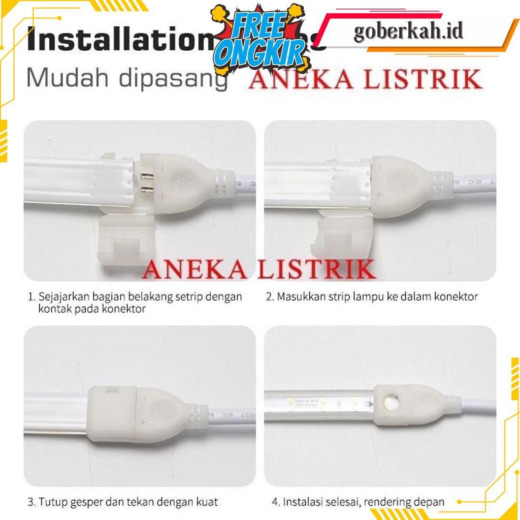 Jual Lampu Led Neon Flex Selang 220V Meteran Flexible Sign Strip ...