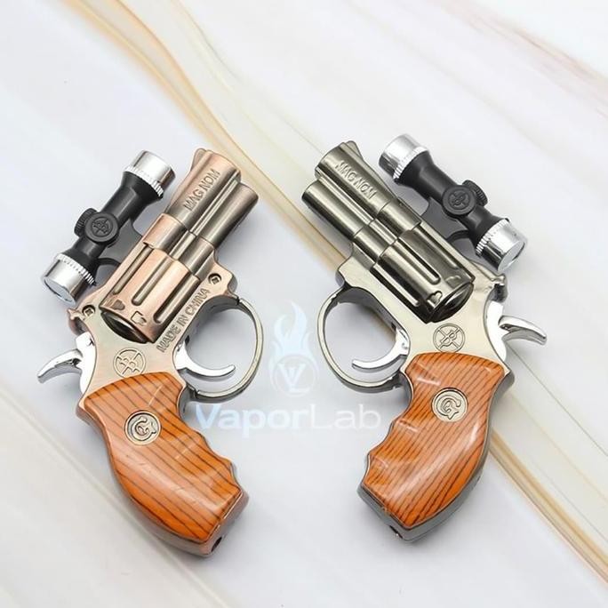 Jual mancis korek api gas bara pistol mini gun laser pointer lighter ...