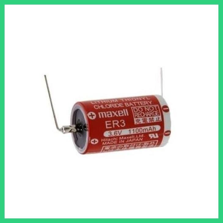 Jual COD BATTERY BATERAI LITHIUM MAXELL PLC ER3 3.6V 1/2AA 1100MAH PIN ...