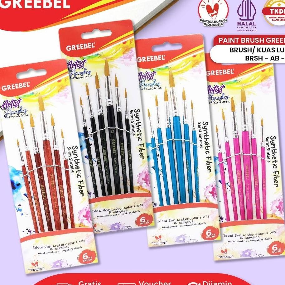 Jual Greebel Kuas Lukis Brush Paint Set Kuas Melukis Ab6R | Shopee ...