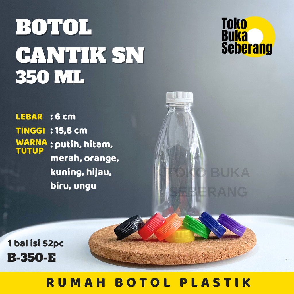 Jual Botol plastik 350ML Cantik SN/ Botol Jus / Botol Minum / Botol PET ...