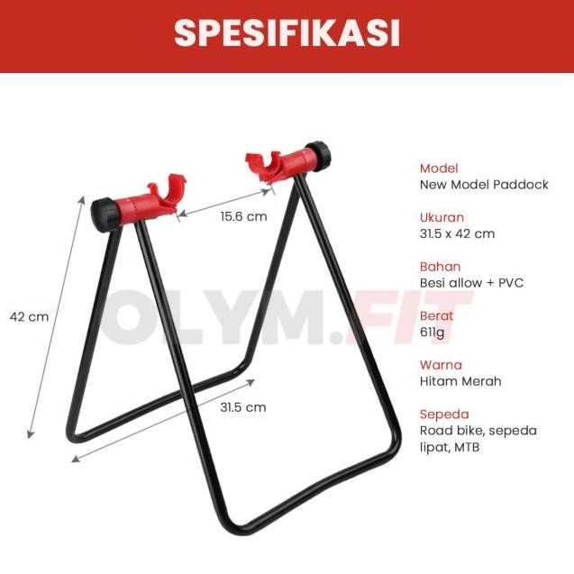Jual New - Standar Paddock Sepeda Standar Display Jagang Lipat Segitiga ...
