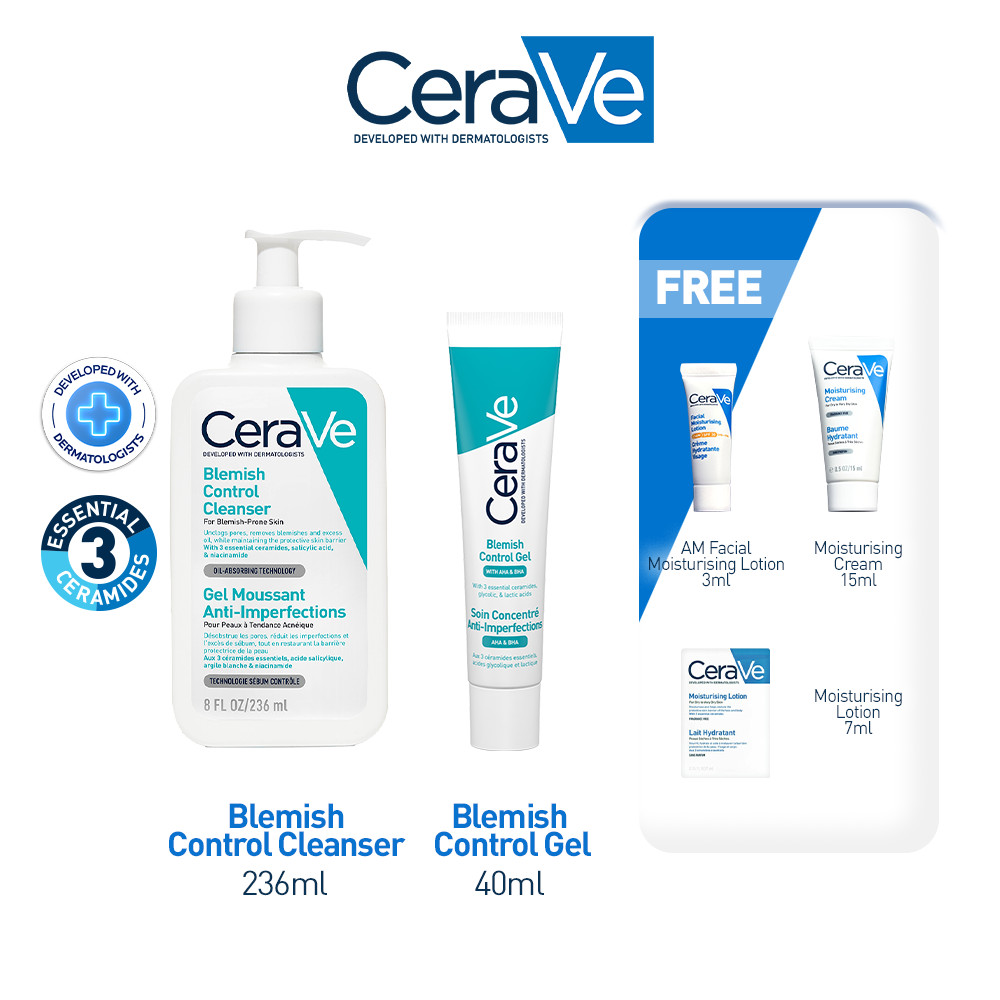 Jual [Special Bundle] CeraVe Blemish Control Cleanse & Treat - Skincare ...