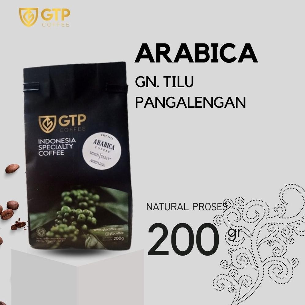 Jual Kopi Arabica Natural Biji Bubuk GTP Coffee 200gr | Shopee Indonesia