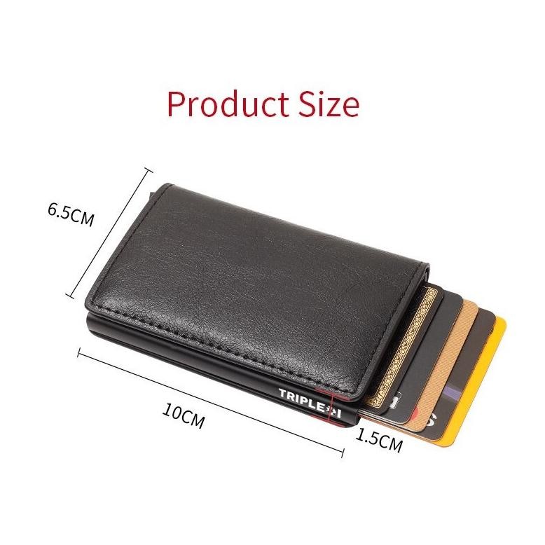 Jual Original Tripledi Dompet Kartu Lontar Anti Scan Rfid Block Auto ...