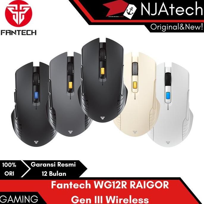 Jual Mouse Gaming Fantech WG12R Raigor III Wireless Rechargable Gaming ...