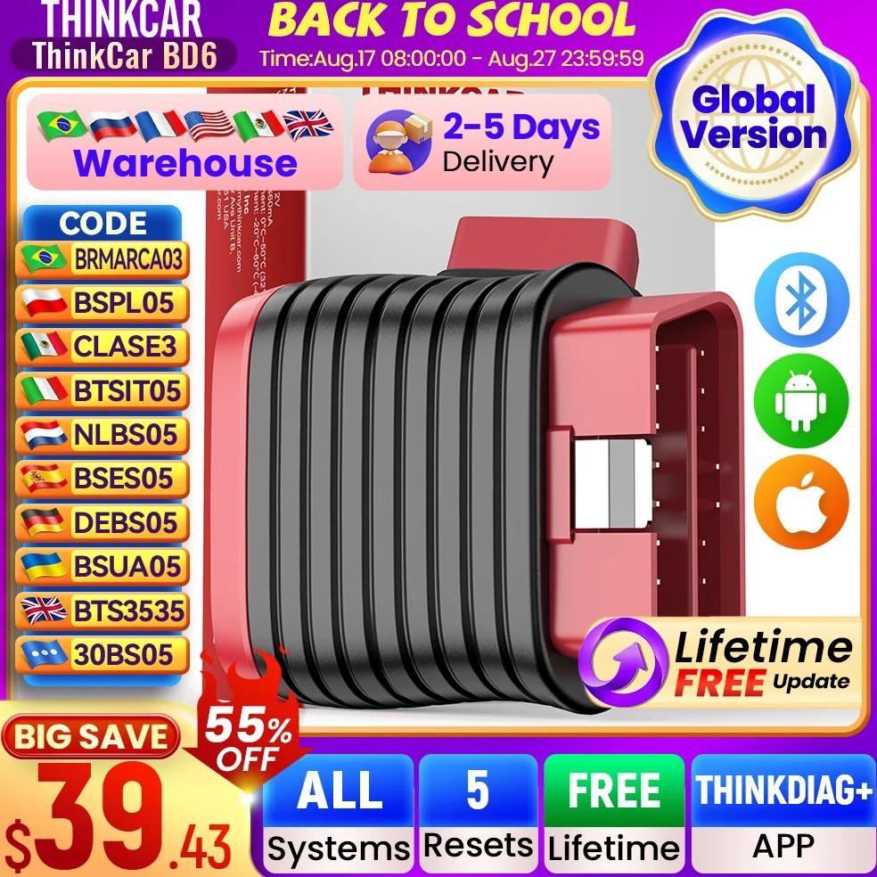 Jual Thinkcar Bd6 Bluetooth Scanner Car Diagnostic Tool Obd2 Scanner Full System Diagnose 5 ...