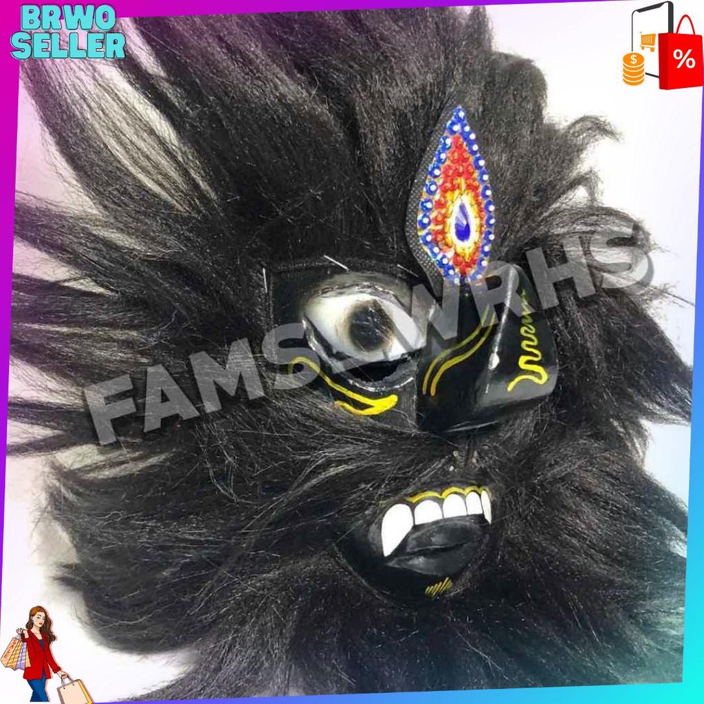 Jual Topeng Ganongan Ponorogo Full Hitam Premium Kd79 | Shopee Indonesia