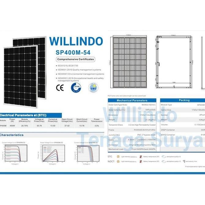 Jual Solar Panel 400wp Mono Crsytalline Pv Module 400 Wp Mono HQ ...
