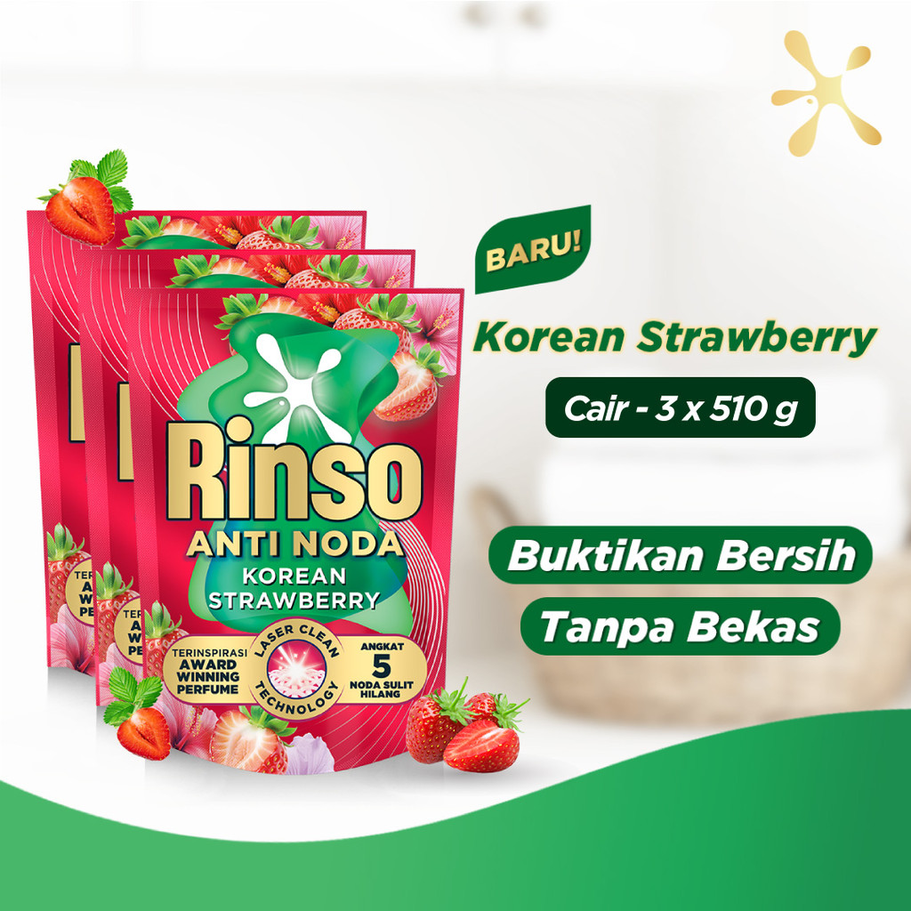 Jual Rinso Molto Detergent Cair Deterjen Anti Noda Korean Strawberry ...