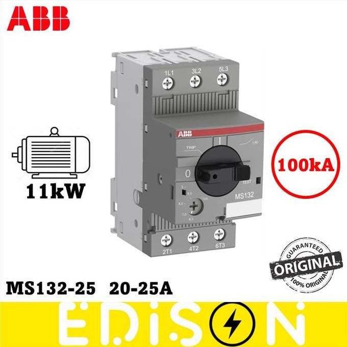 Jual ABB MANUAL MOTOR STARTER 100KA 20-25A MS132-25 1SAM350000R1014 ...
