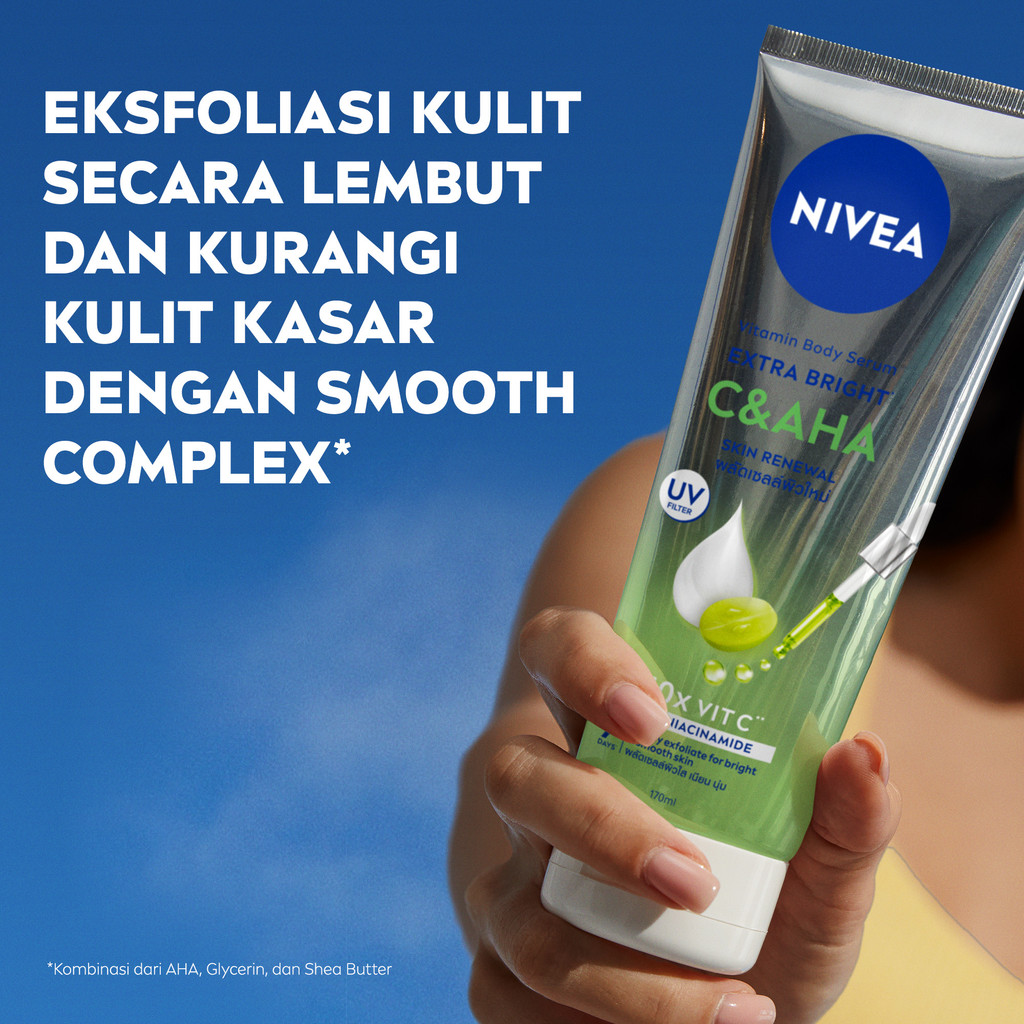 Jual Exfoliate & Moisturize Bundle - NIVEA Body Serum Extra Bright C ...