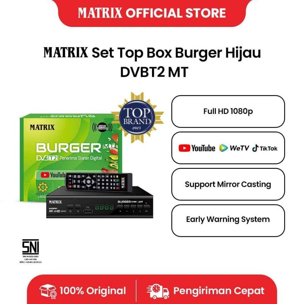 Jual Racun Shopee Koe-1116 Matrix Set Top Box Burger Hijau Dvb-T2 Mt ...