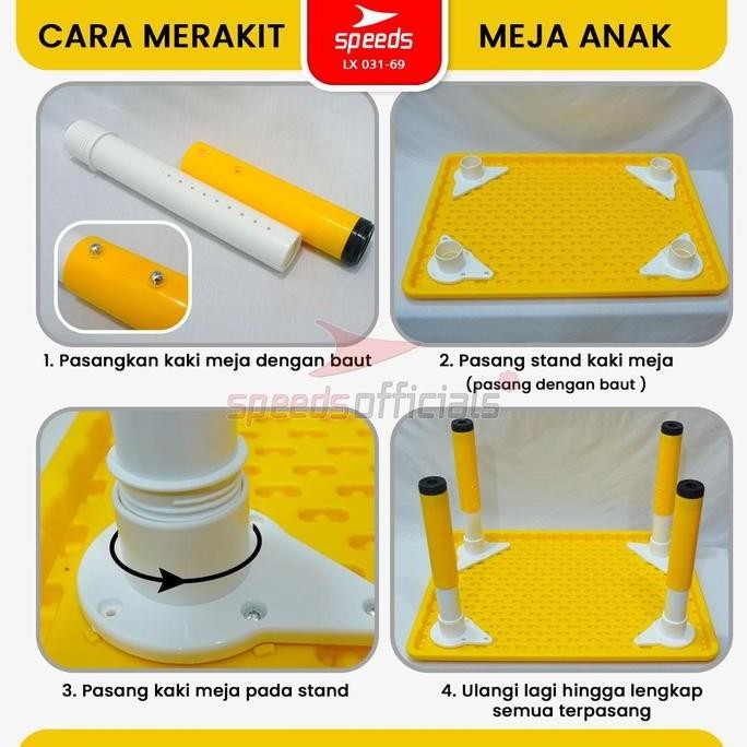 Jual SPEEDS Meja Belajar Anak Rectangular HDPE Kids Tebal Kokoh Table ...