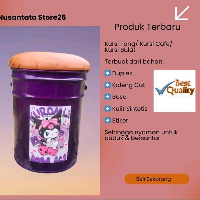 Jual BANGKU/KURSI CAFE/ KURSI TONG/ KURSI BULAT Furniture MS | Shopee ...