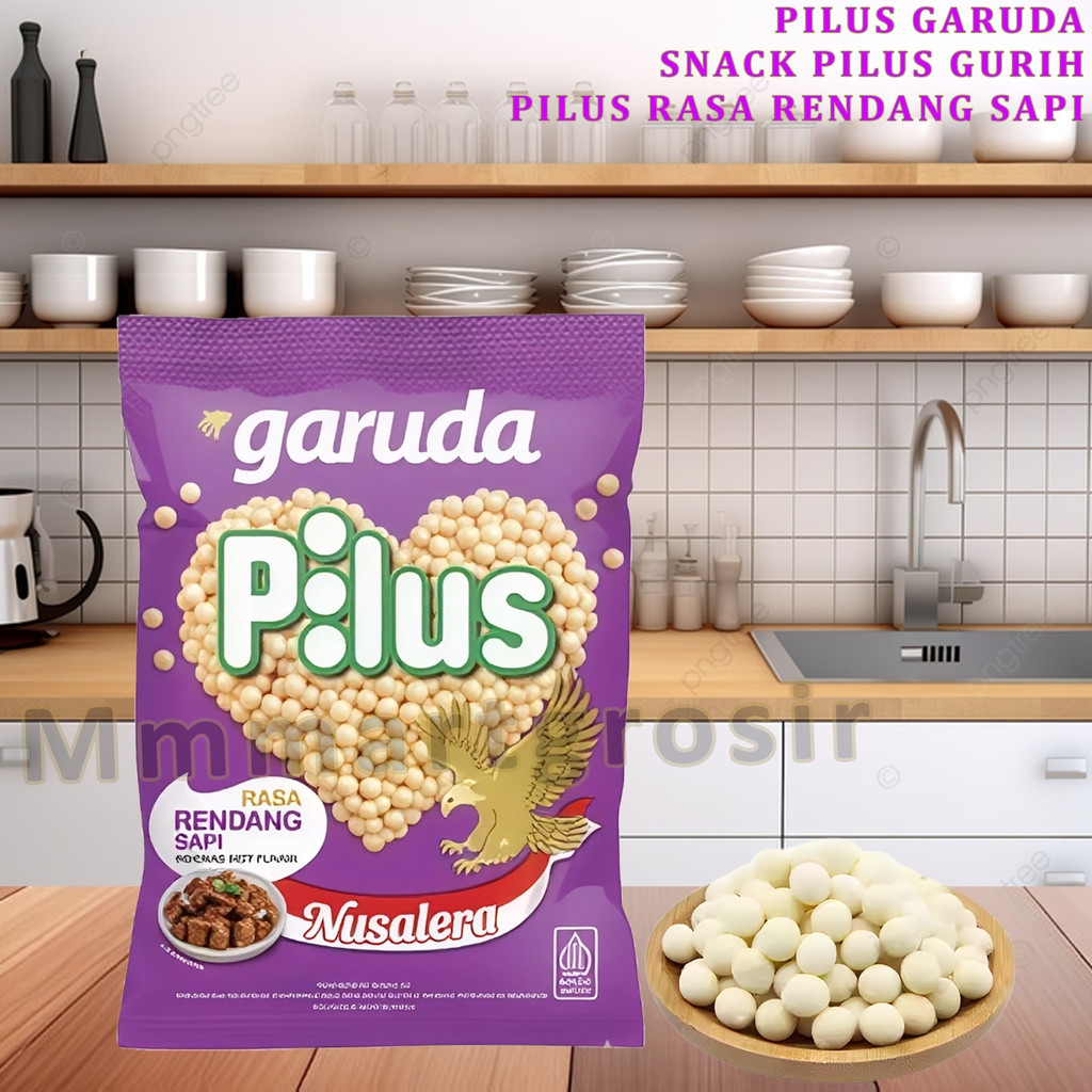 Jual Pilus Garuda / Snack Cemilan Pilus Gurih / Pilus Rasa Rendang Sapi ...