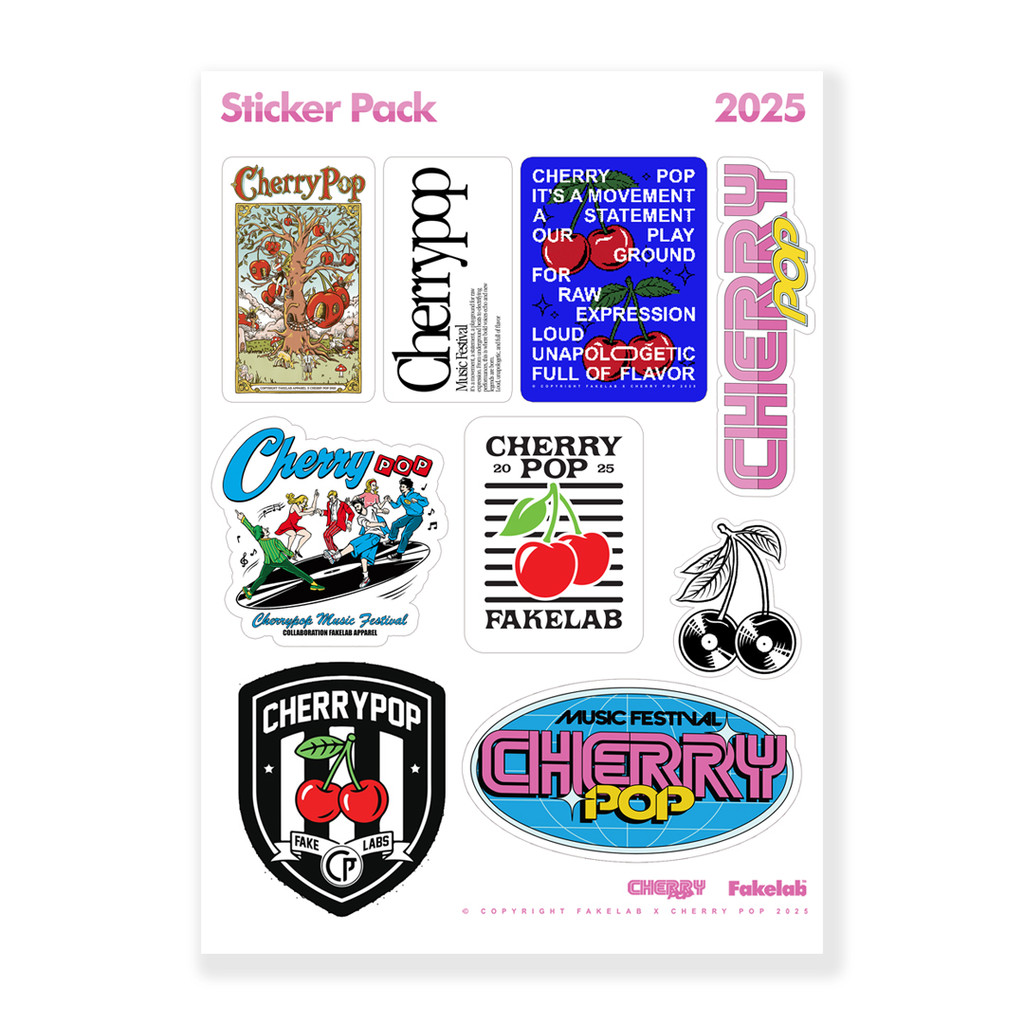 Jual Fakelab X Cherrypop Sticker Pack / Stiker Acara Musik | Shopee ...