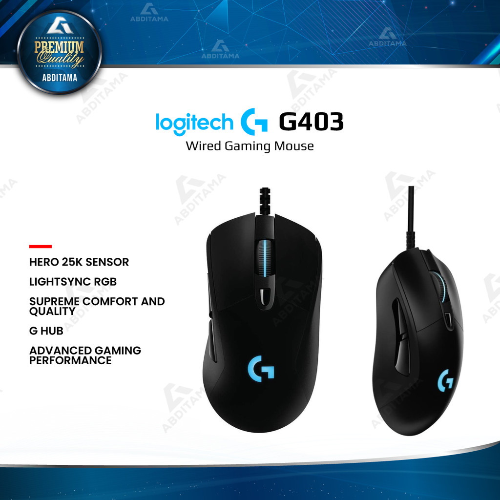 Jual Mouse Gaming Logitech G403 Hero Wired RGB LIGHTSYNC Lighting Ultra ...