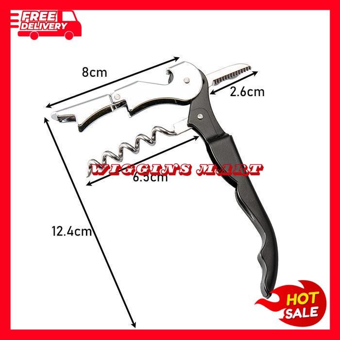 Jual ALAT PEMBUKA TUTUP BOTOL WINE BOTTLE OPENER STAINLESS STEEL ...