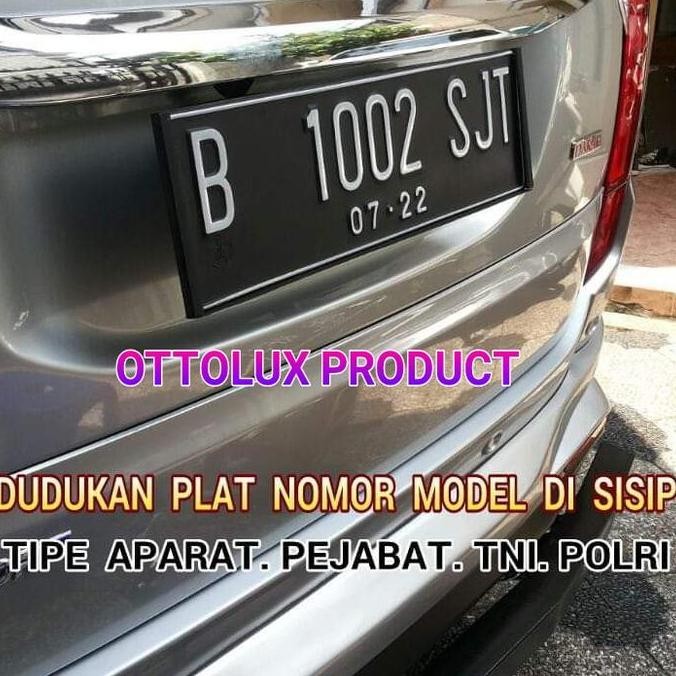 Jual Tatakan Plat Nomor Hitam Tebal. Full Hitam & Hitam List Kuning ...