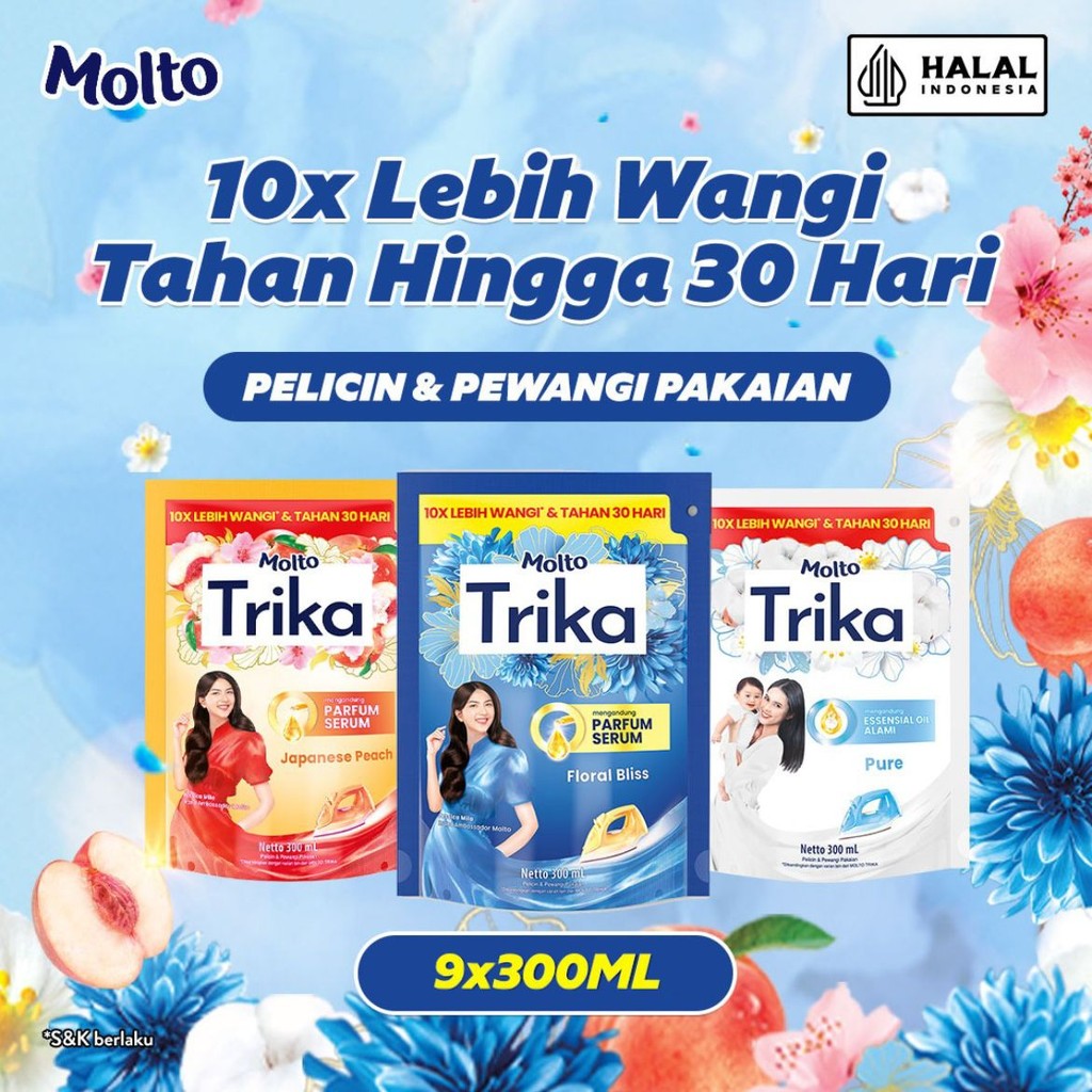 Jual [Beli 6 DAPAT 9] Molto Trika Pelicin dan Pewangi Pakaian All ...
