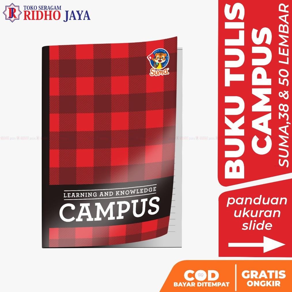 Jual RIDHO JAYA SUMA 1 pack 10 Pcs Buku Tulis Campus Boxy Suma 50 ...