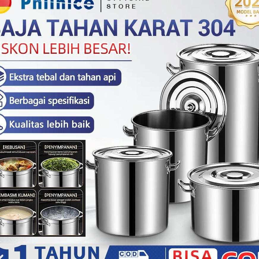 Jual Phlinice Panci Dandang Stainless Steel Tebal Panci Bakso Stopot ...