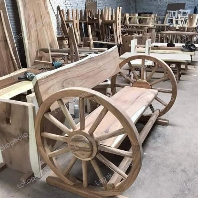 Jual replika roda kayu antik ban dokar andong kereta kuda delman koboi ...