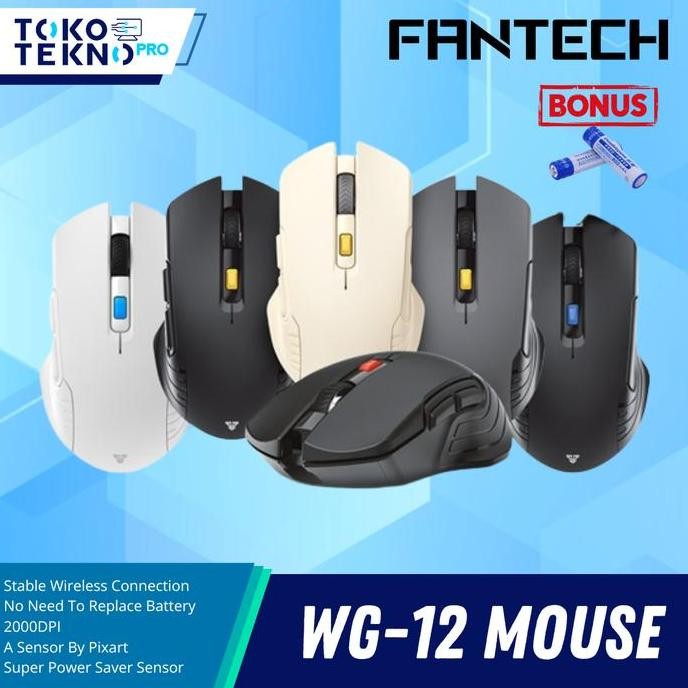 Jual Fantech WG12R / WG12-R Raigor Gen III Mouse Wireless Gaming | Shopee Indonesia