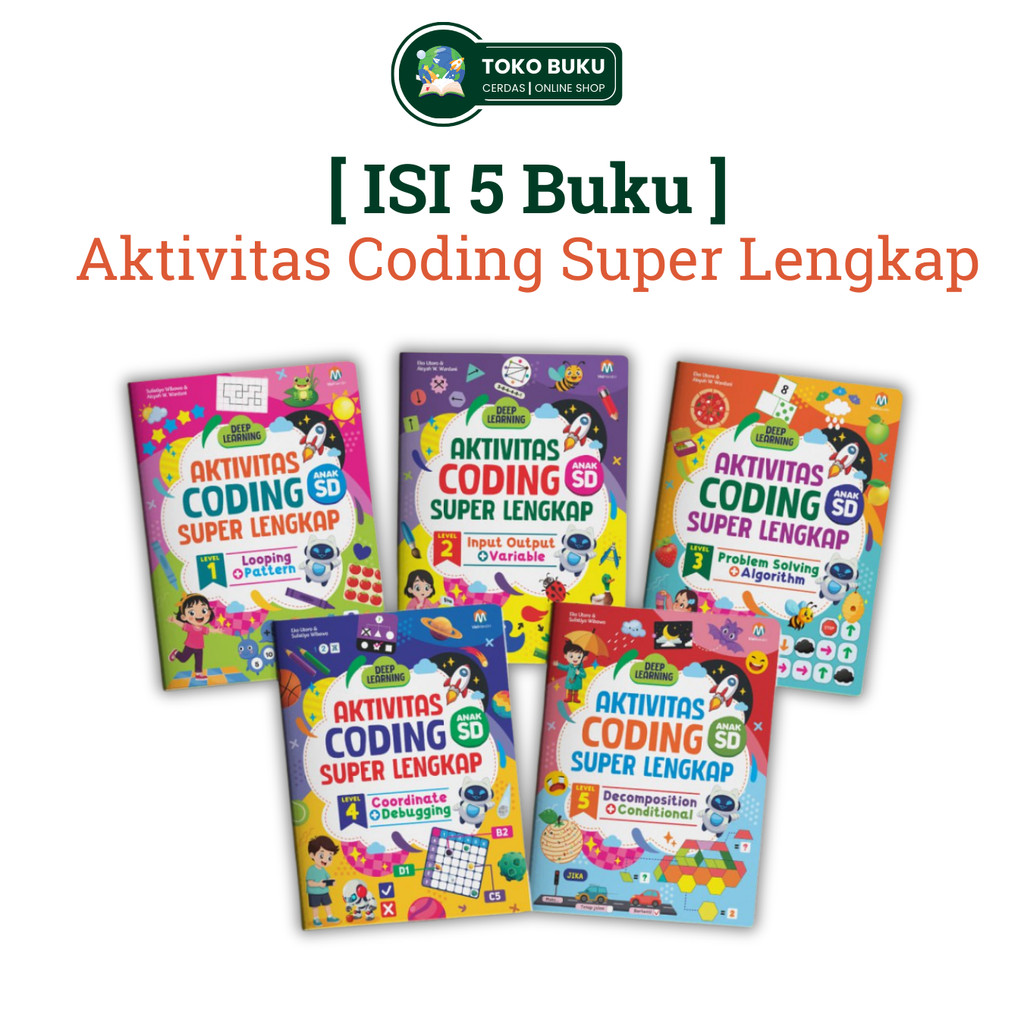 Jual Buku Paket Aktivitas Coding Anak SD Buku Belajar Coding Dasar Seru ...