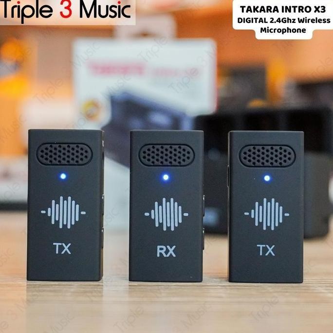 Jual BEBAS ONGKIR - Takara INTRO X3 Digital Wireless Mic clip on 2 mic ...