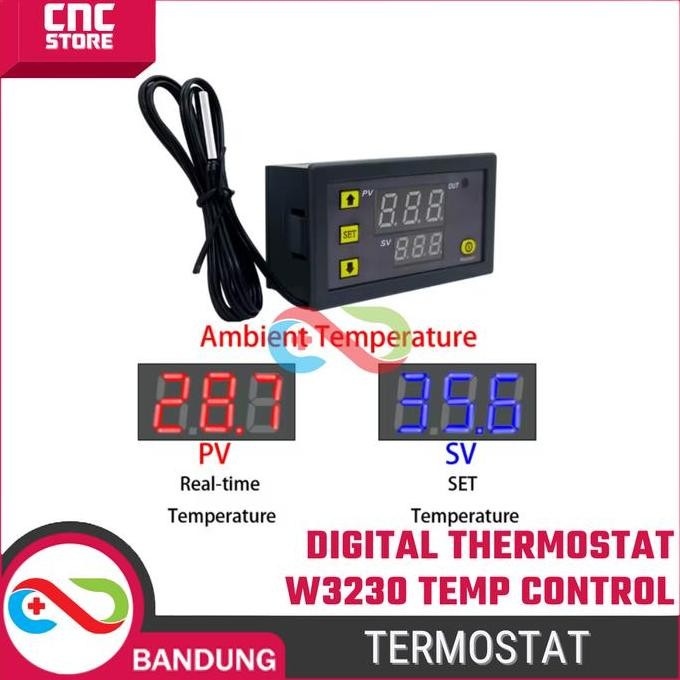 Jual Termostat Digital W3230 Dc 12V Dc 24V Ac 220V + Sensor Alat ...
