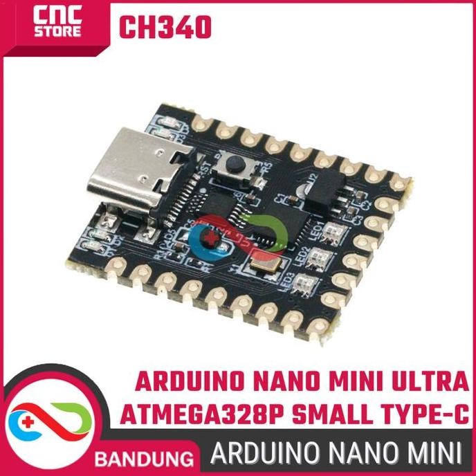 Jual Arduino Nano Mini Ultra Supermini Atmega328P Ch340 Type-C Board ...