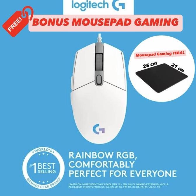 Jual Logitech G102 White Lightsync Gaming Mouse G 102 V2 Putih Usb ...