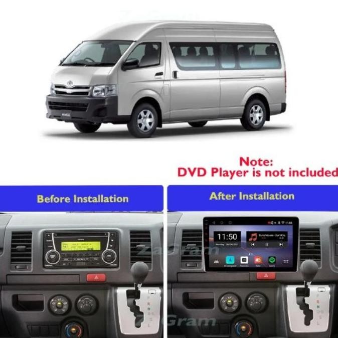 Jual BEBAS ONGKIR - frame head unit android toyota hiace 2012 - 2018 ...