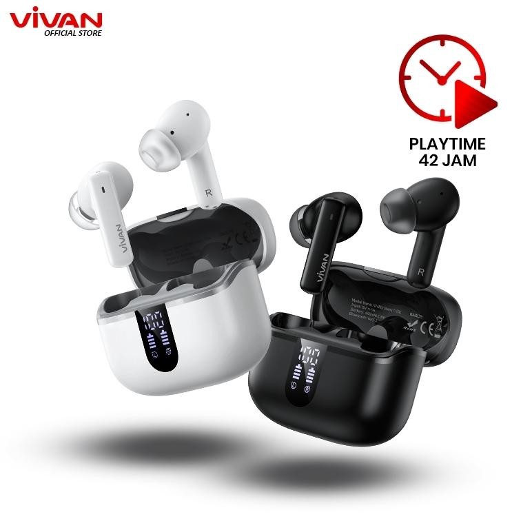 Jual READY INSTANT VIVAN TWS Liberty T100E Headset Bluetooth V5.3 IPX5 ...