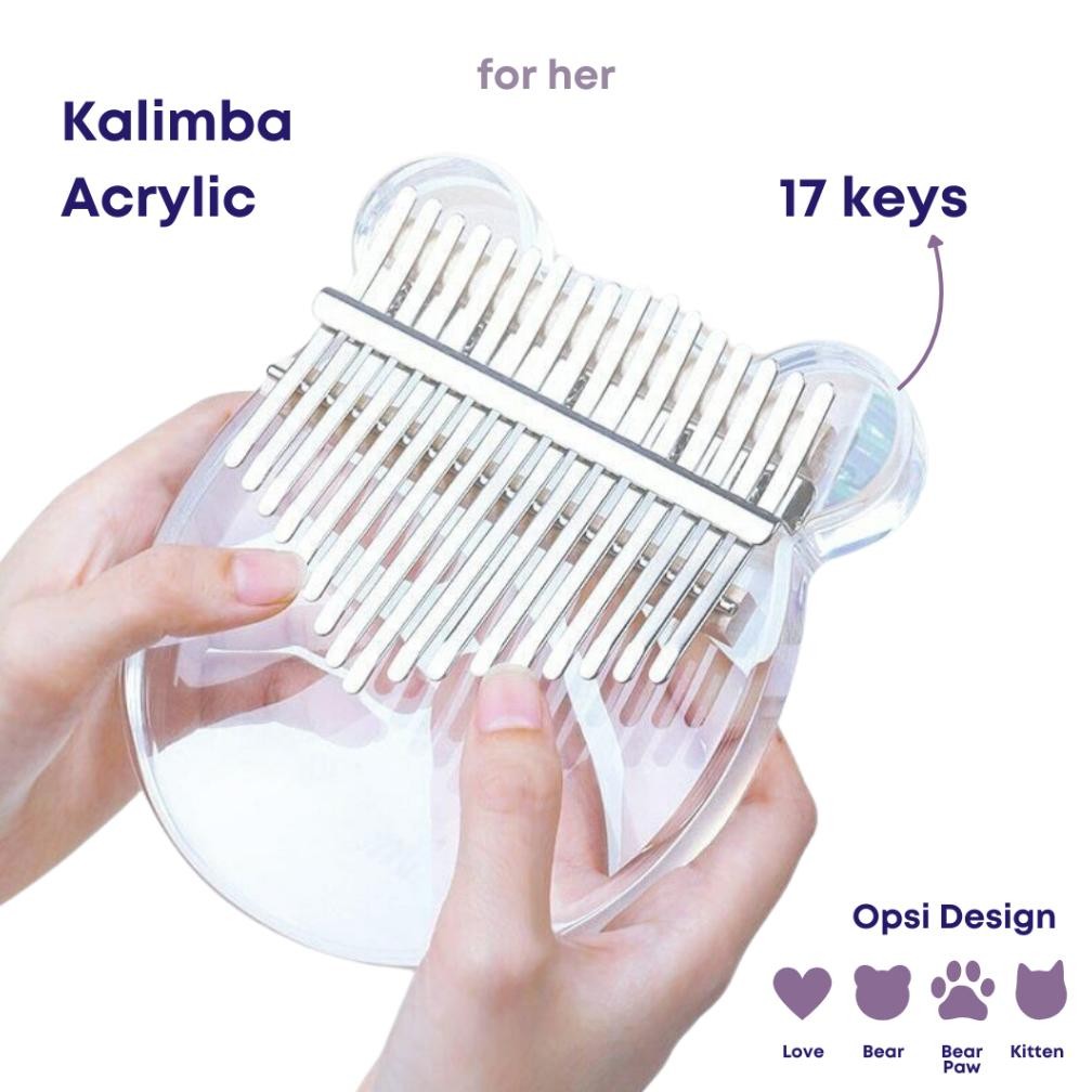 Jual FOR HER - COD Kalimba Acrylic 17 Keys Finger Thumb Piano Alat ...