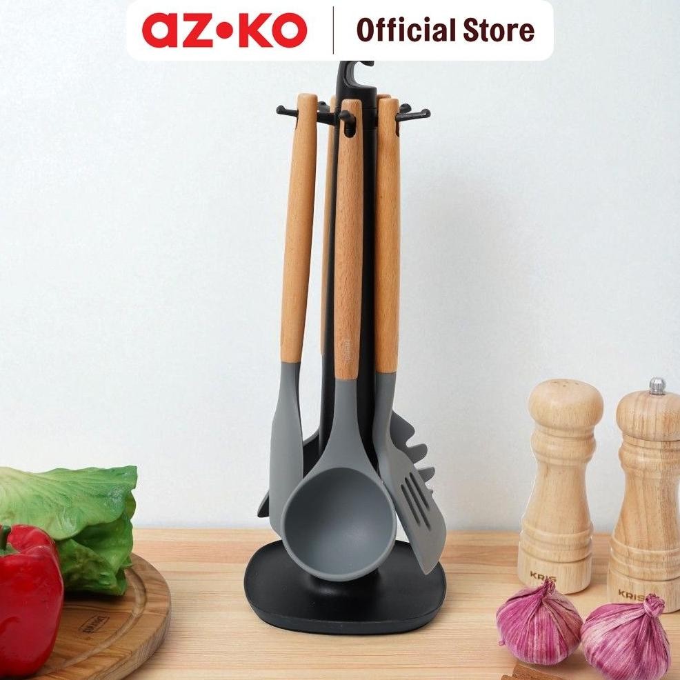 Jual AZKO Culinart Set 6 Pcs Peralatan Masak Silikon Dengan Rotating ...