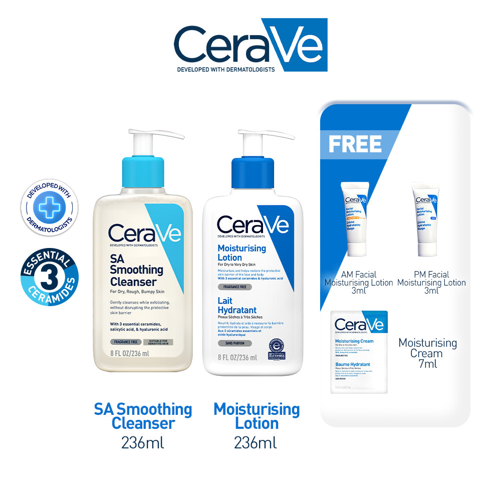 Jual [Special Bundle] CeraVe Basic Smooth Skin Set Exfoliating ...