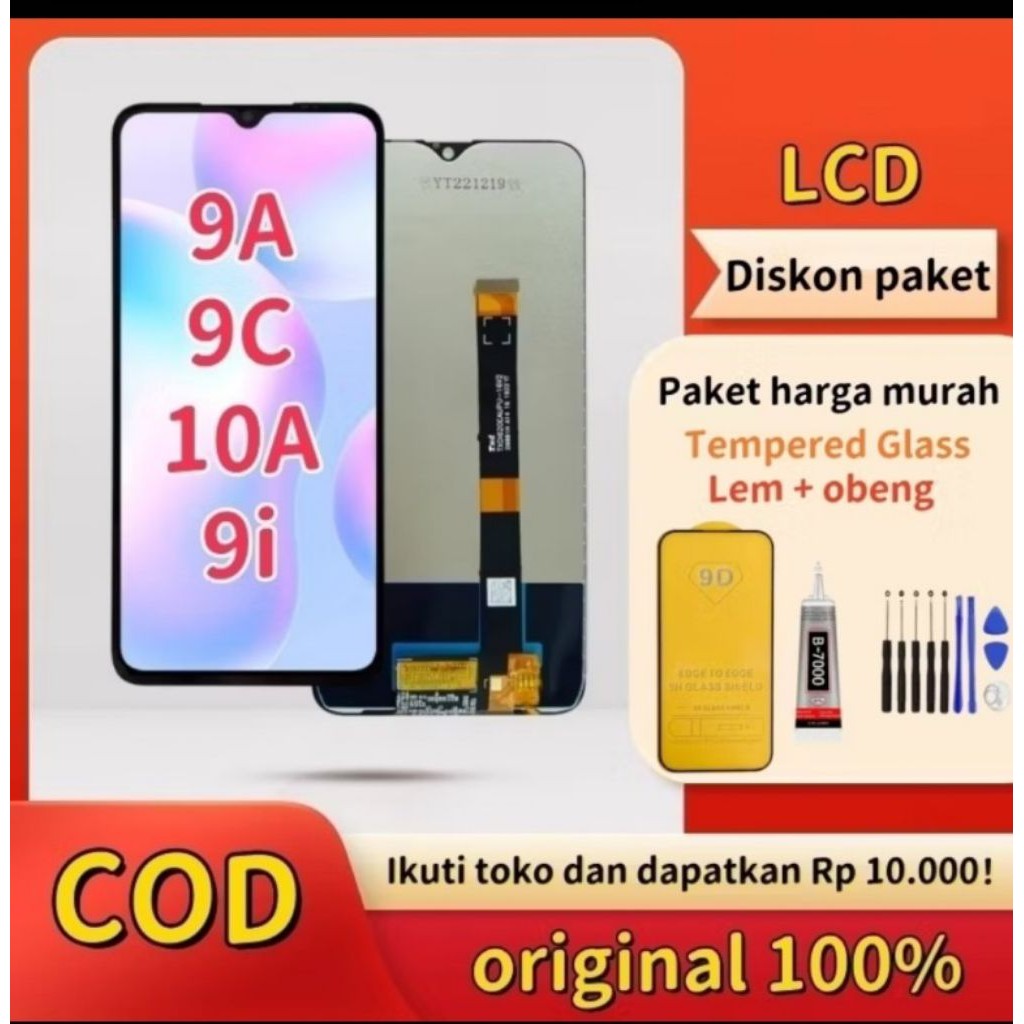 Jual LCD Redmi 9A / 9C/9i/10A original 100% Full set Bebas Blue Light ...