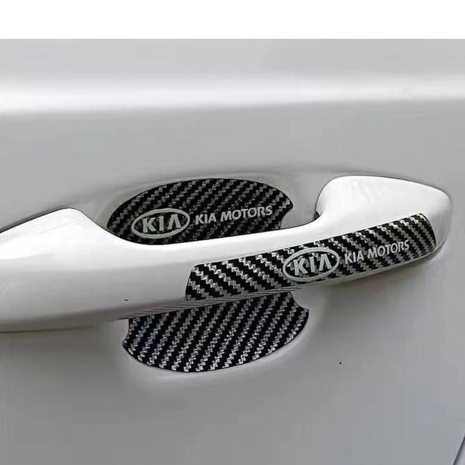 Jual 8Pcs Carbon Fiber Illuminated Door Handle Protector Sticker ...