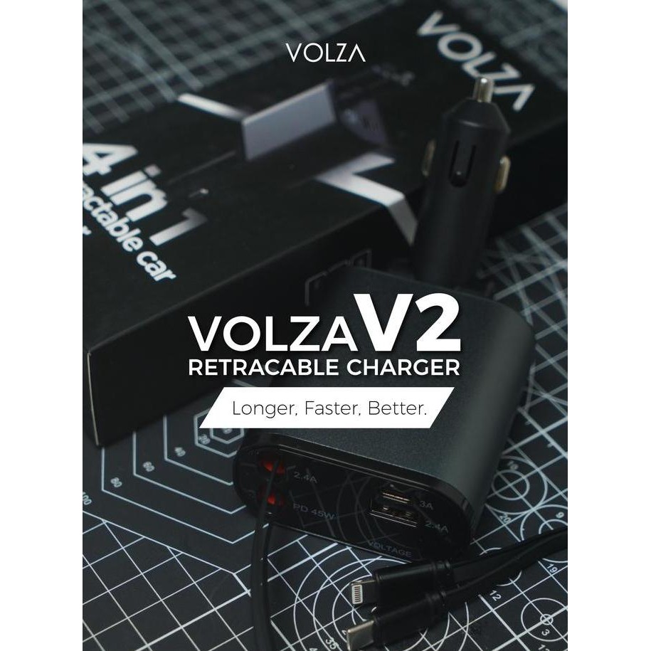 Jual Volza Retractable Charger V2 (4in1) Kabel Fast Charging Cable ...