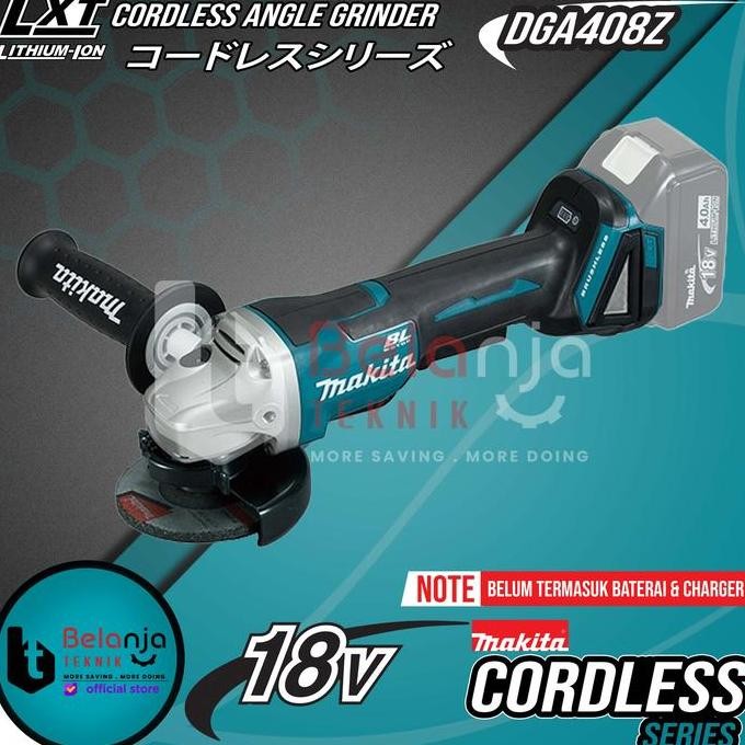Jual WONDERWEISS- Makita Mesin Gerinda Baterai Cordless DGA408Z Angle ...