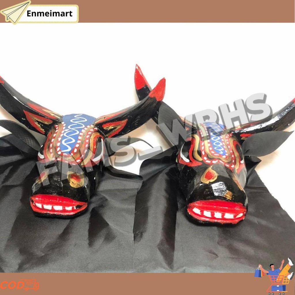 Jual Bantengan Anak Motif Tradisional Bahan Kayu Solid Kd93 | Shopee ...