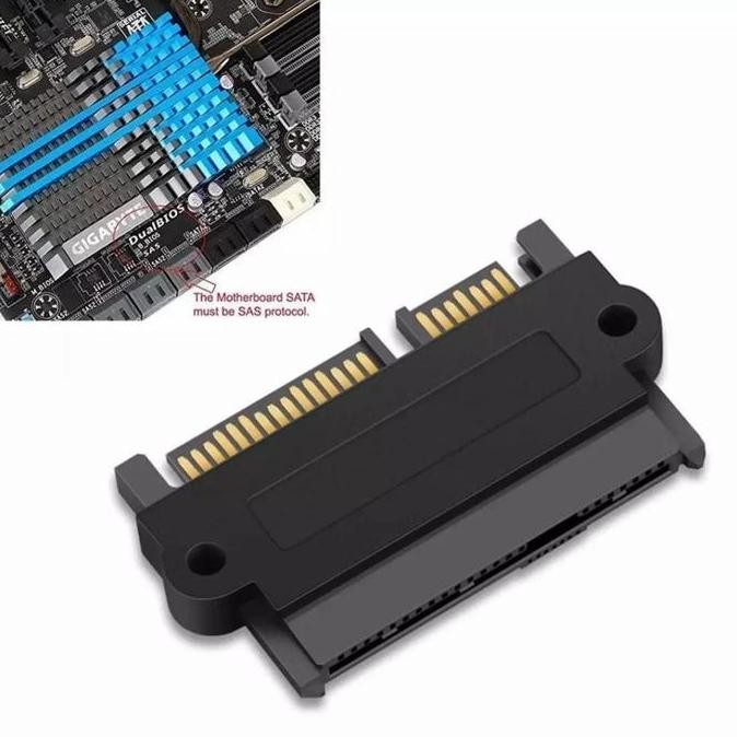 Jual DV16 }} Sas 29 pin female to sata male 22 pin adapter converter ...