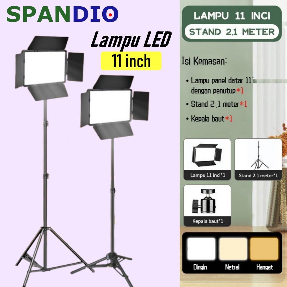 Jual Lampu LED Video Light 11" + Tripod Stand 200cm Live Streaming ...
