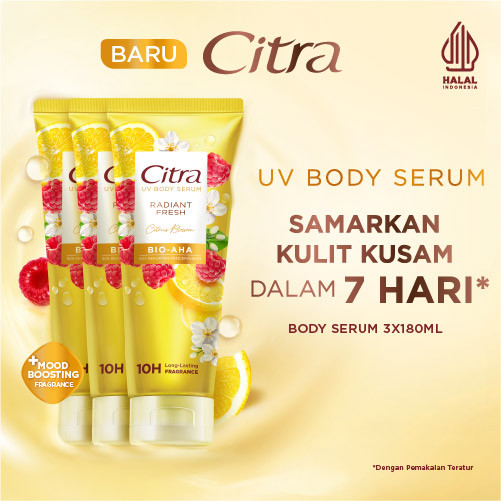 Jual CITRA BODY SERUM RADIANT FRESH BIO-AHA 180ML Multipack Kulit ...